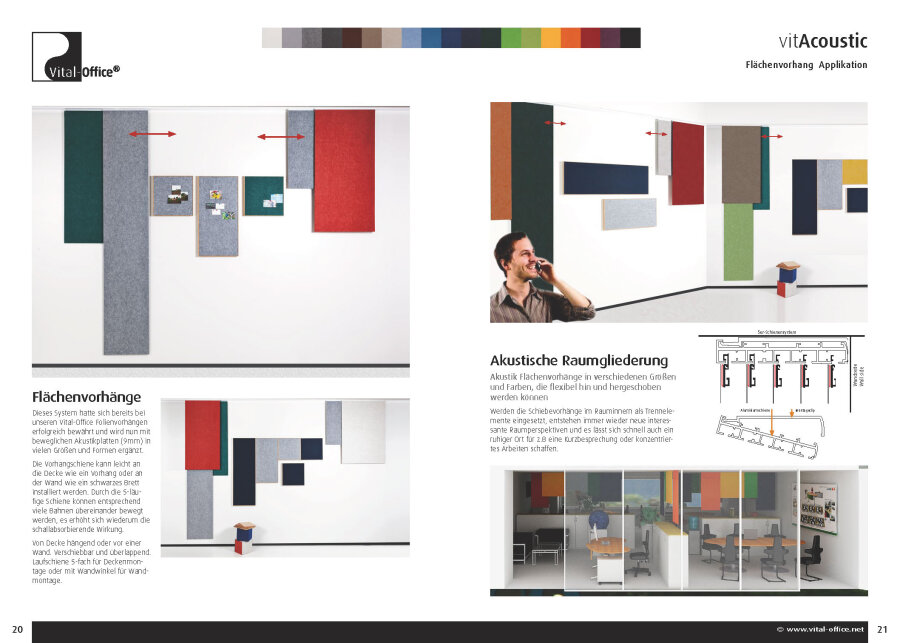 Akustik Wandverkleidungen, Absorber für Wände vitAcoustic 3d-frames ...